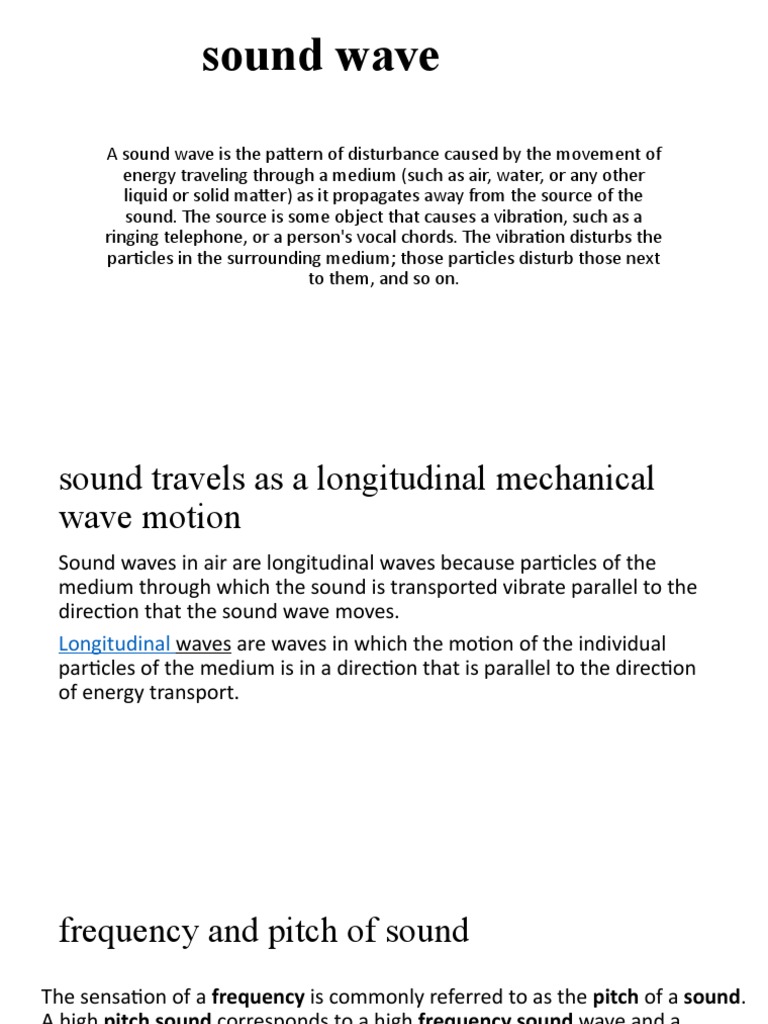 Sound Wave | PDF | Sound | Amplitude