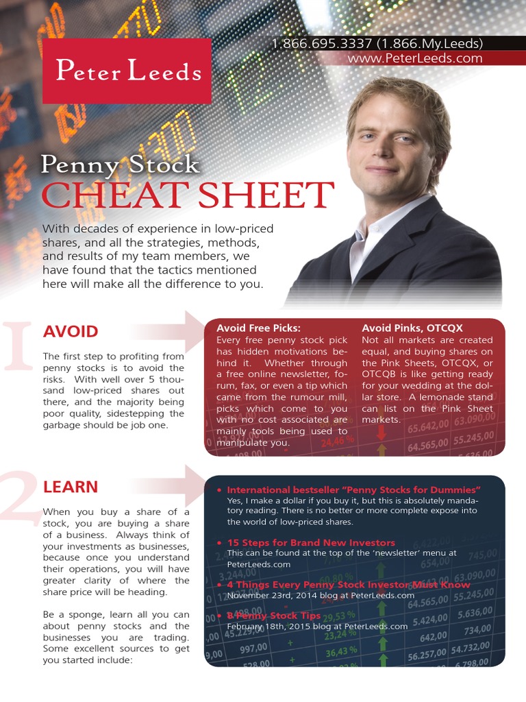 Cheat Sheet: Penny Stock | PDF | Financial Economics | Investing