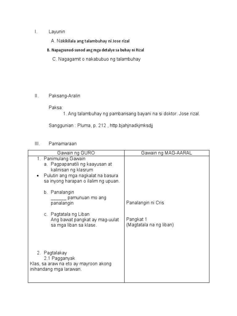 Banghay Aralin Final | PDF