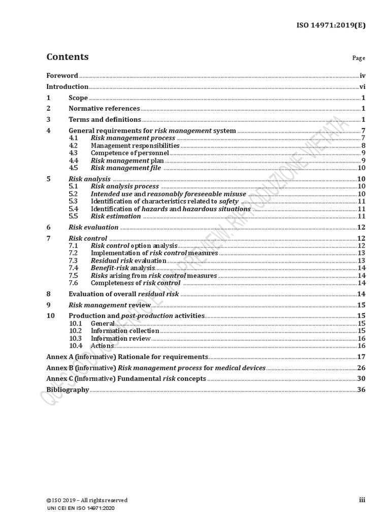 ISO 14971:2019 (E) : © ISO 2019 - All Rights Reserved | PDF ...