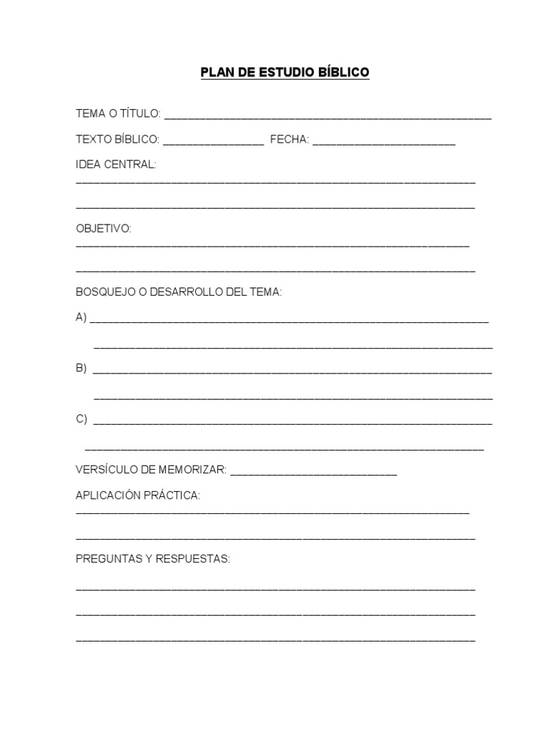 Plan de Estudio Bíblico Pedagogía 2019 | PDF | Biblia | Educación religiosa
