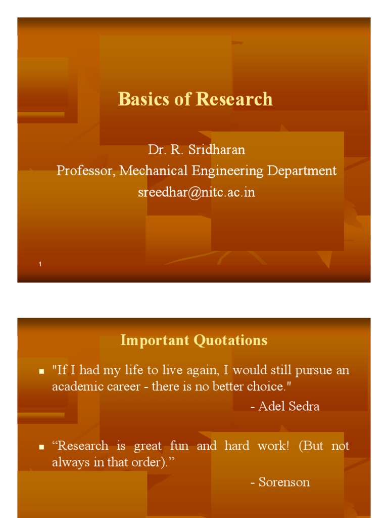Basics of Research | PDF | Hypothesis | Scientific Method
