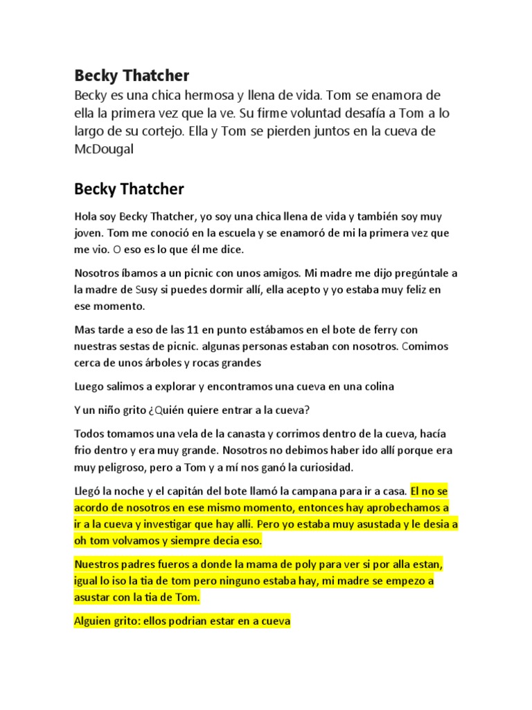 Becky Thatcher | PDF