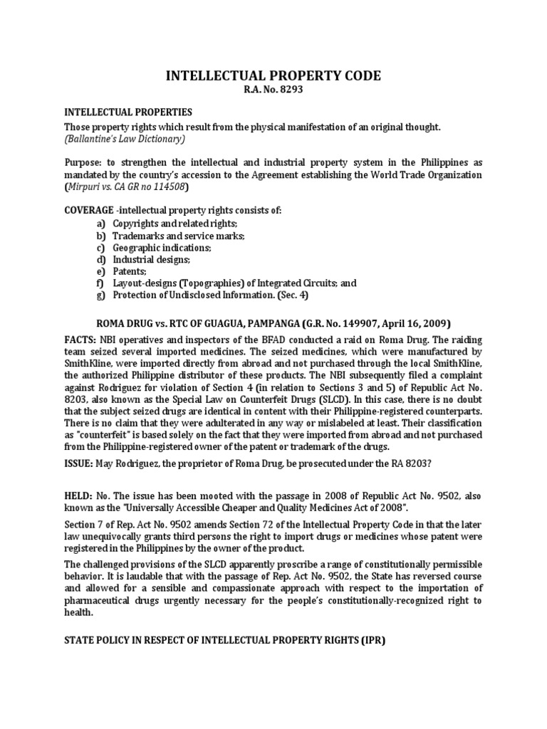 IP Code protects intellectual property | PDF | Patent Application | Glossary Of Patent Law Terms