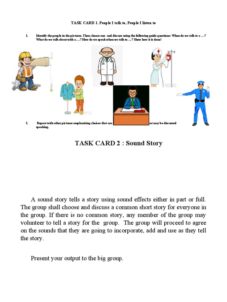Task Cards Building Communicative Competence Through Oral Language ...