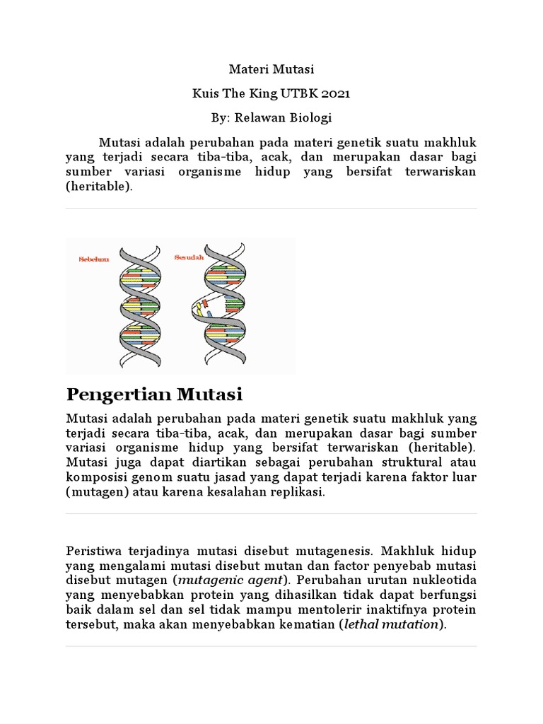 Materi Mutasi | PDF