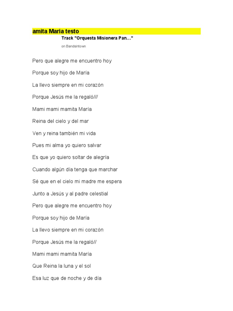 Mamita Maria | PDF