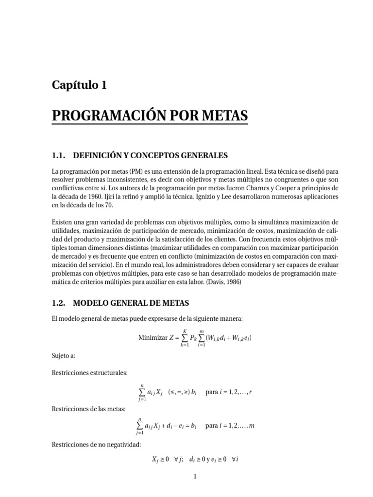 Apuntes Unidad 1 METAS | PDF | Programación lineal | Microsoft Excel