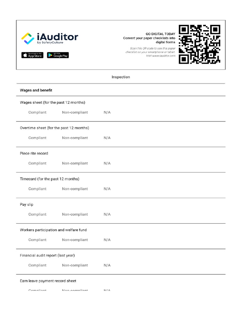 Bsci Audit Checklist | PDF