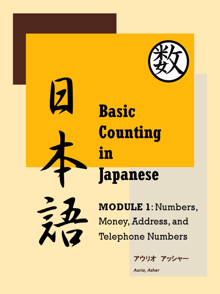 Basic Counting in Japanese Module | PDF | Japanese Language | Human Communication