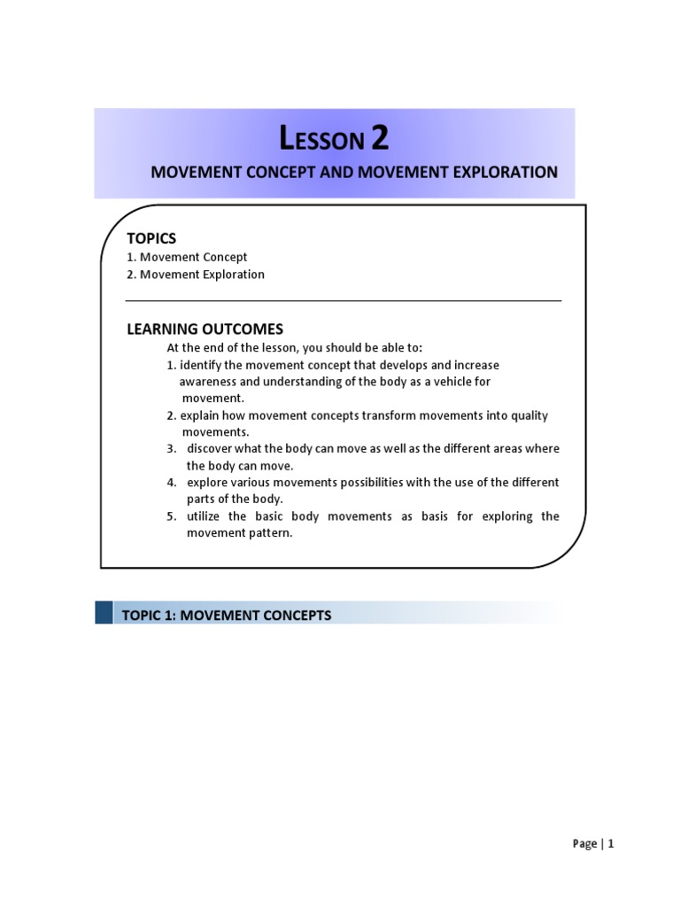 Understanding Movement Concepts | PDF | Concept | Physical Education