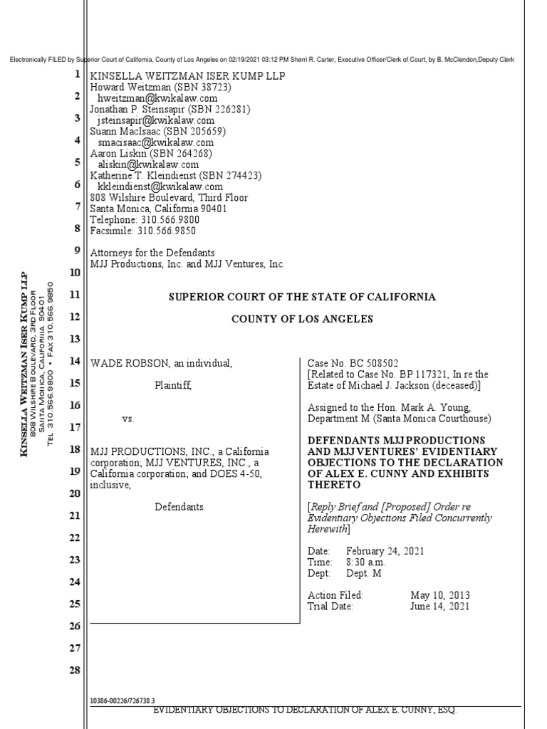 Evidentiary Objections | PDF | Hearsay | Deposition (Law)