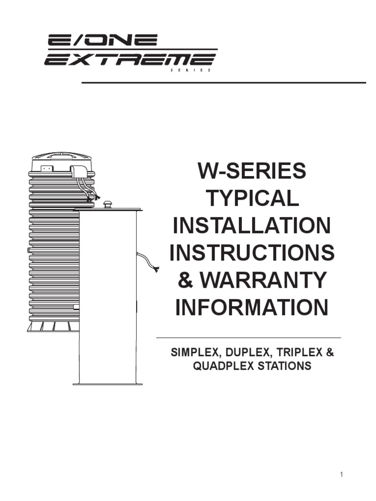 Eone W Series Grinder Pump Installation Instructions | PDF | Pipe ...