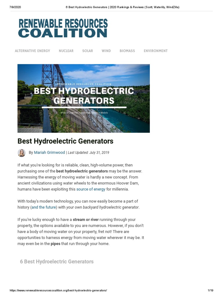 6 Best Hydroelectric Generators - 2020 Rankings & Reviews (Scott ...
