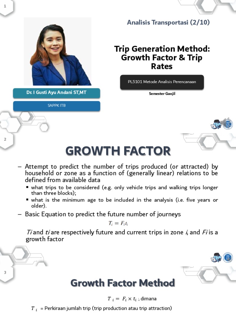 Metode Trip Generation: Growth Factor & Trip Rates | PDF