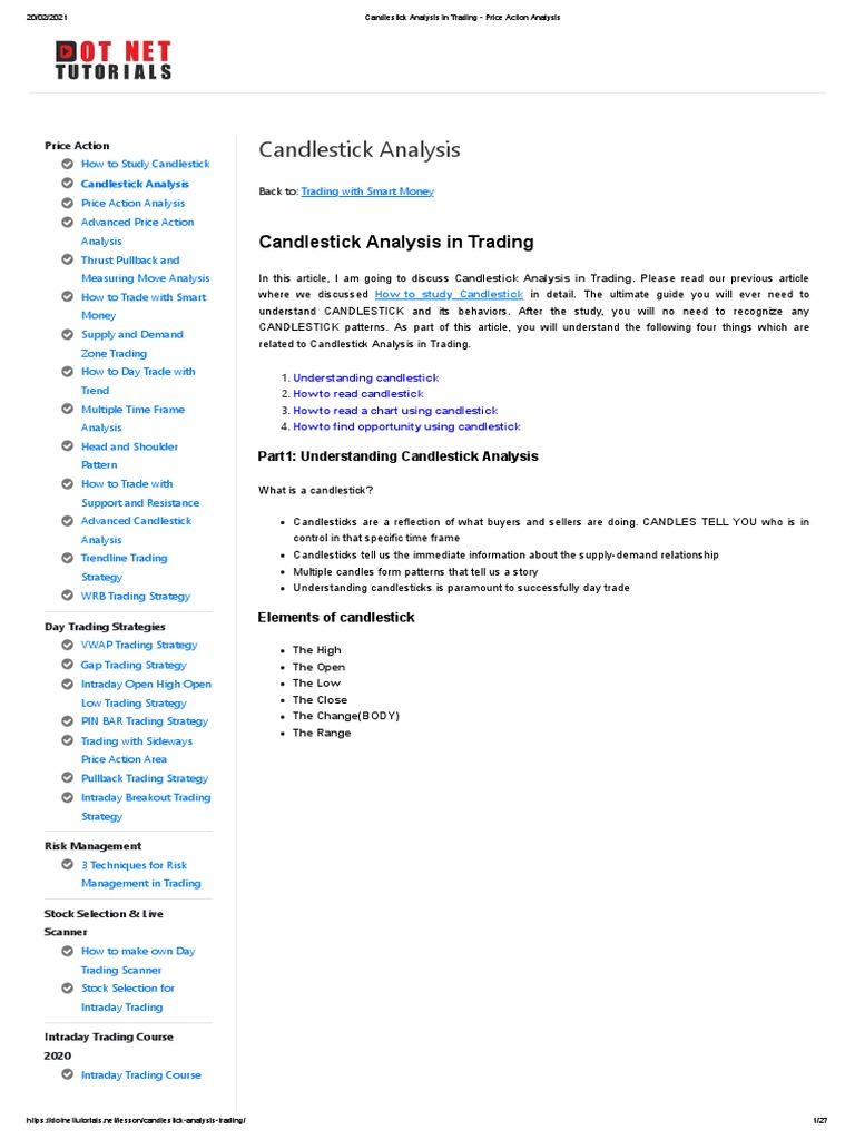 Candlestick Analysis in Trading - Price Action Analysis | PDF | Day ...
