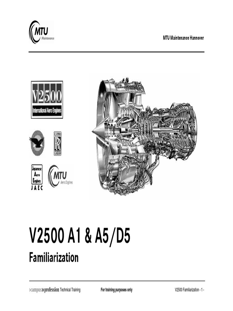 V2500 Familiarization - 1 | PDF | Propulsion | Vehicle Technology