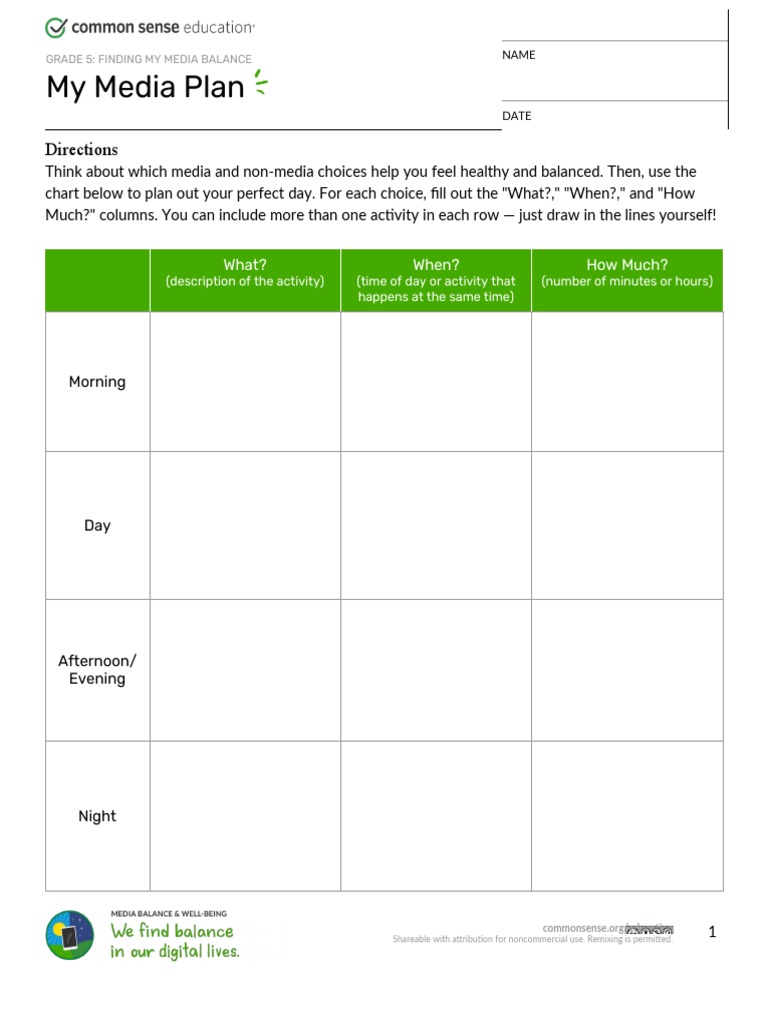 Aithan Anaya - Grade 5 - Finding My Media Balance - My Media Plan ...