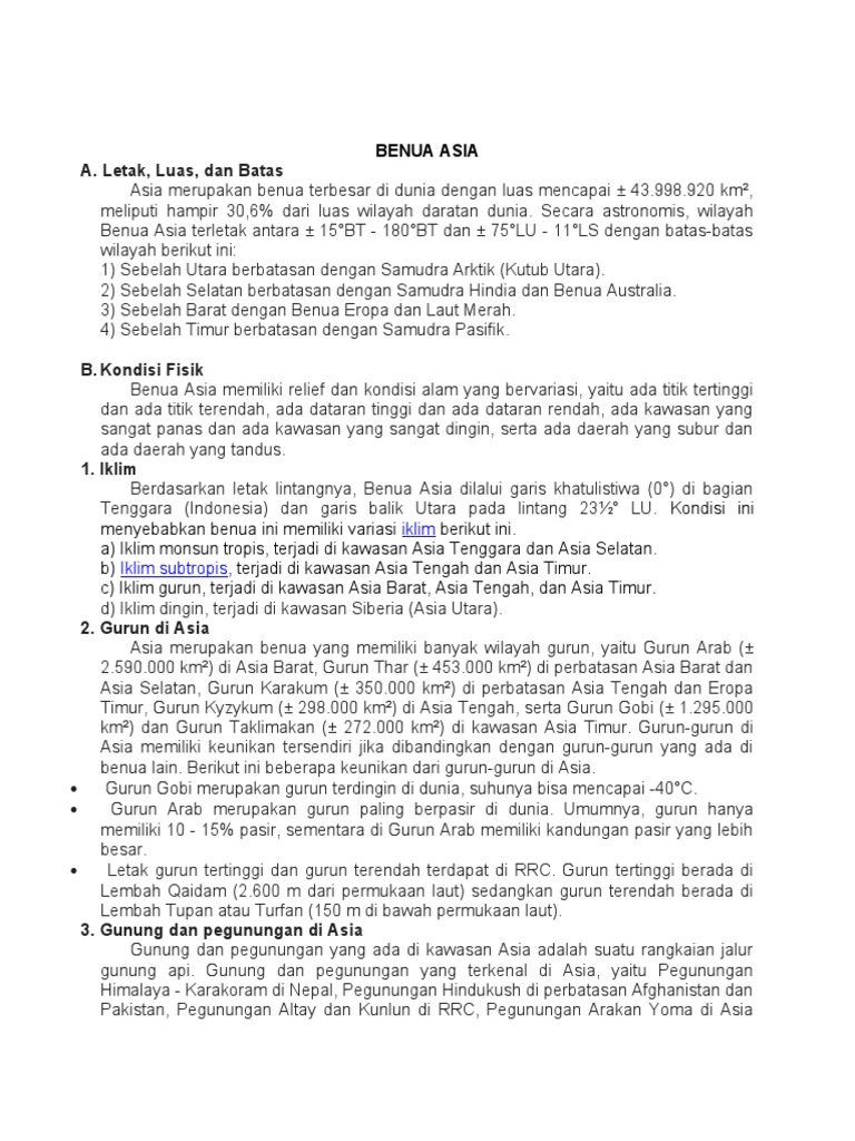 Benua Asia | PDF