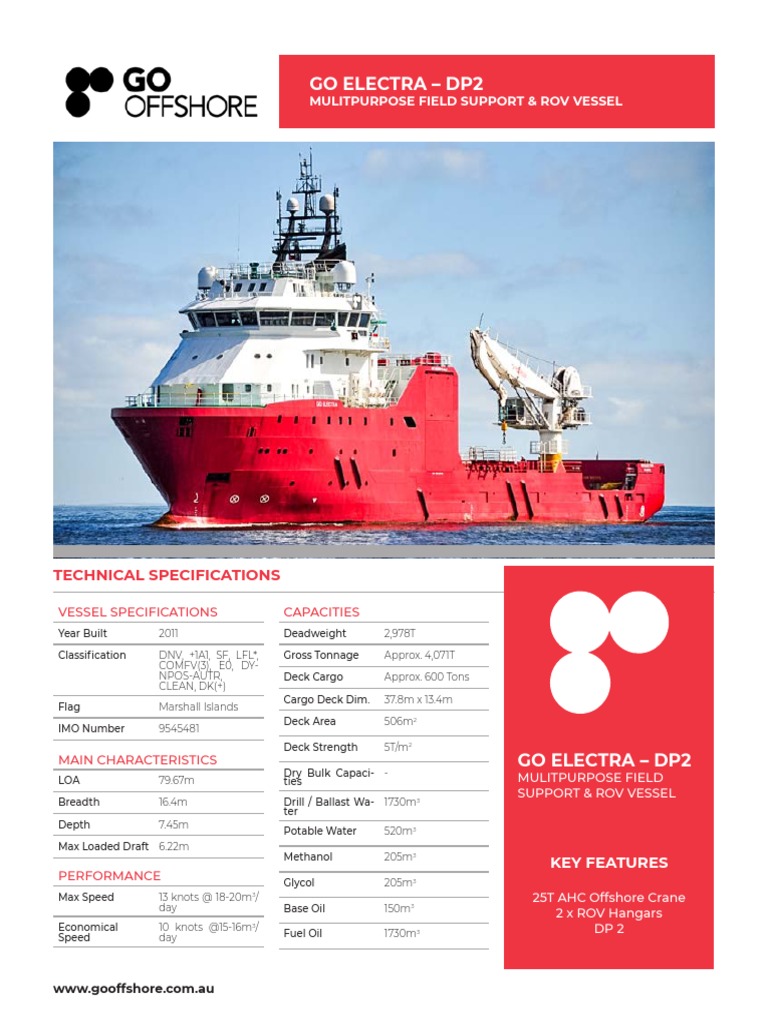 Go Electra DP2 Specs | PDF | Tonnage | Ships