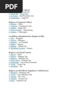 Philippine Regions and Provinces Map | PDF
