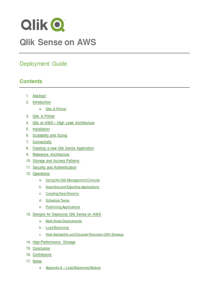 Qlik Sense On AWS Deployment Guide | PDF | Cloud Computing | Amazon Web Services