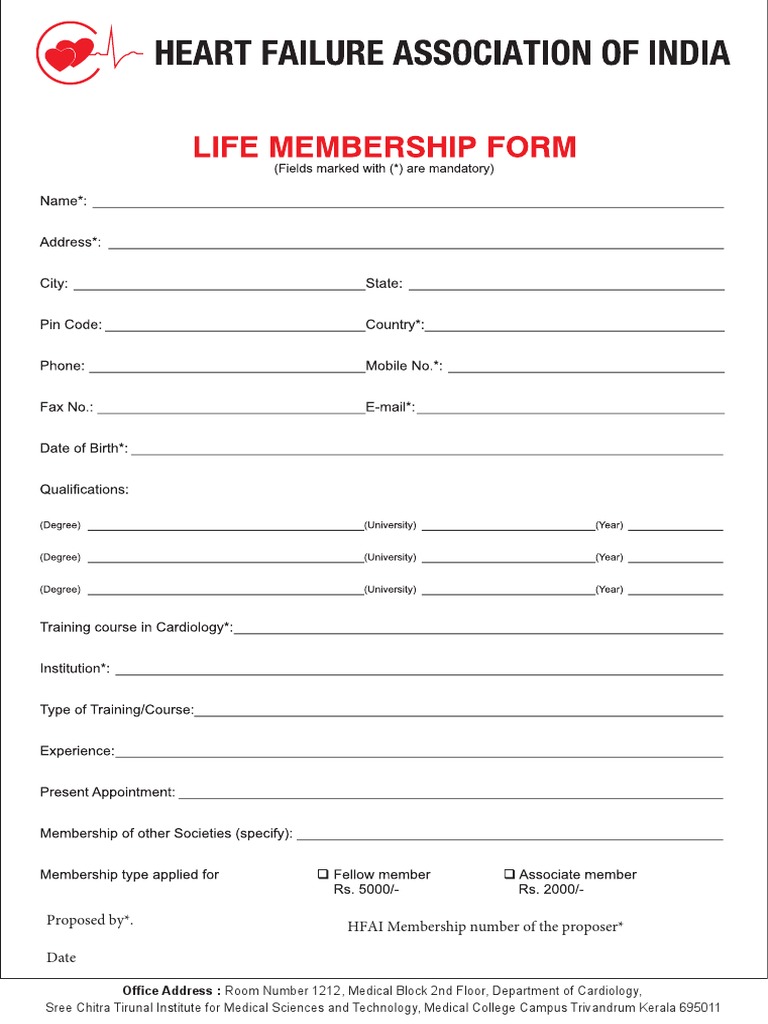 HFAI Membership Application Details | PDF
