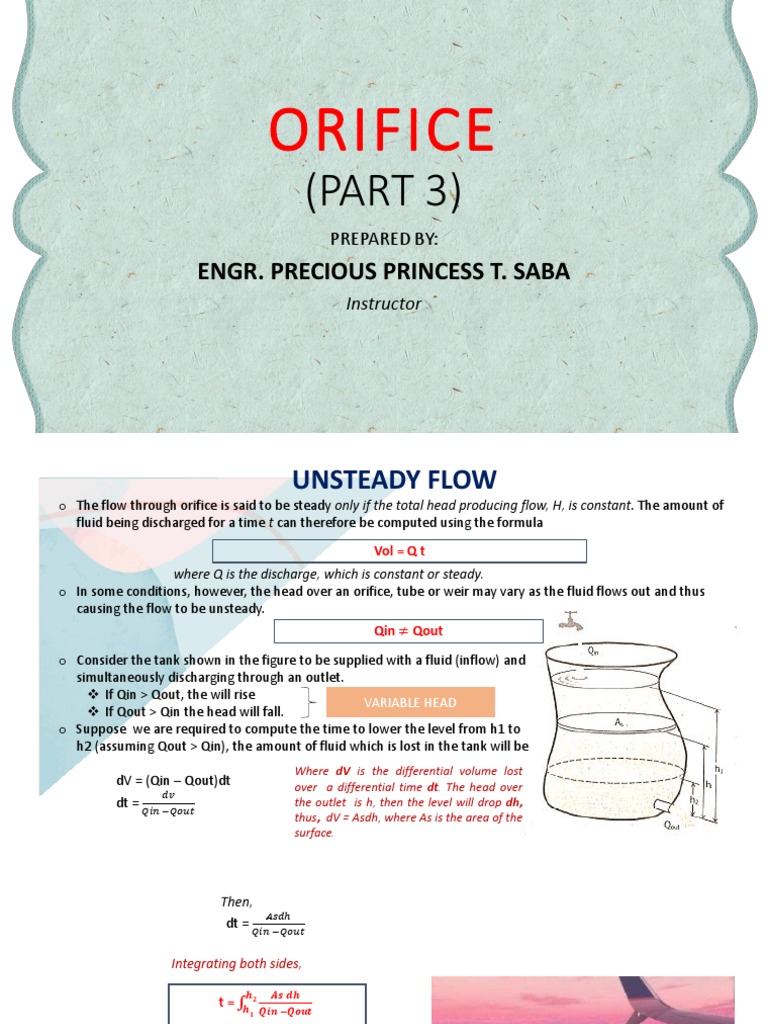 Orifice (Part 3) | PDF | Area | Physics