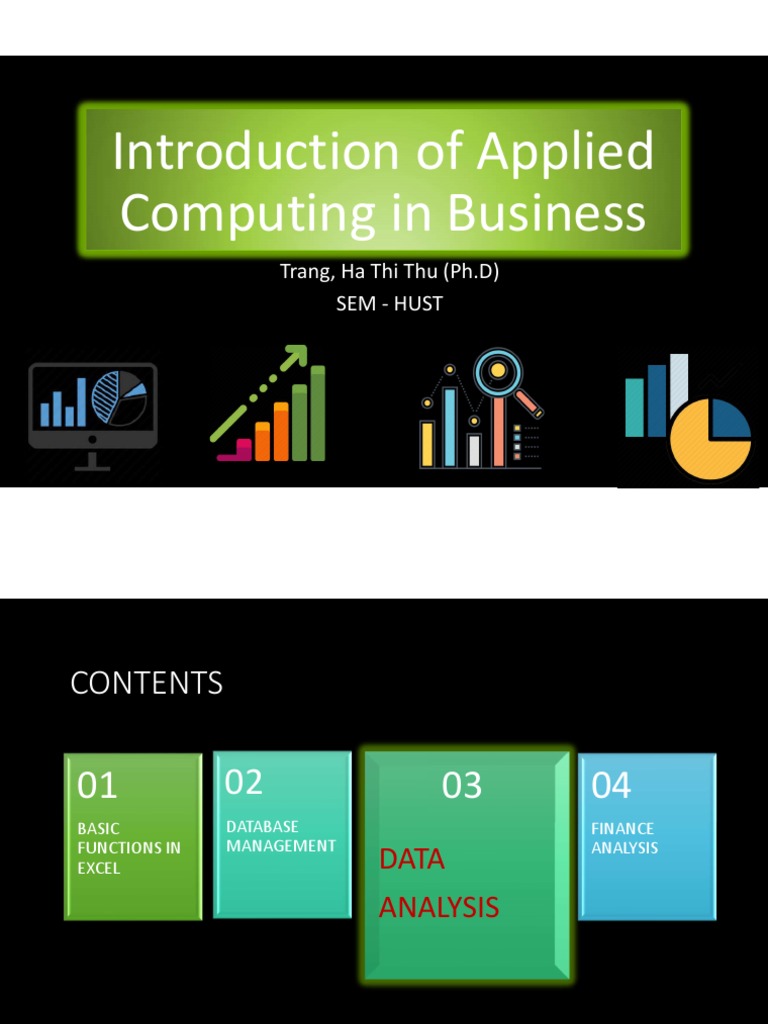 Introduction of Applied Computing in Business Introduction of Applied ...