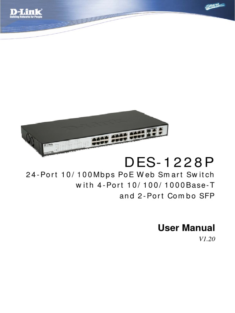 DES-1228P: User Manual | PDF | Network Switch | Ip Address