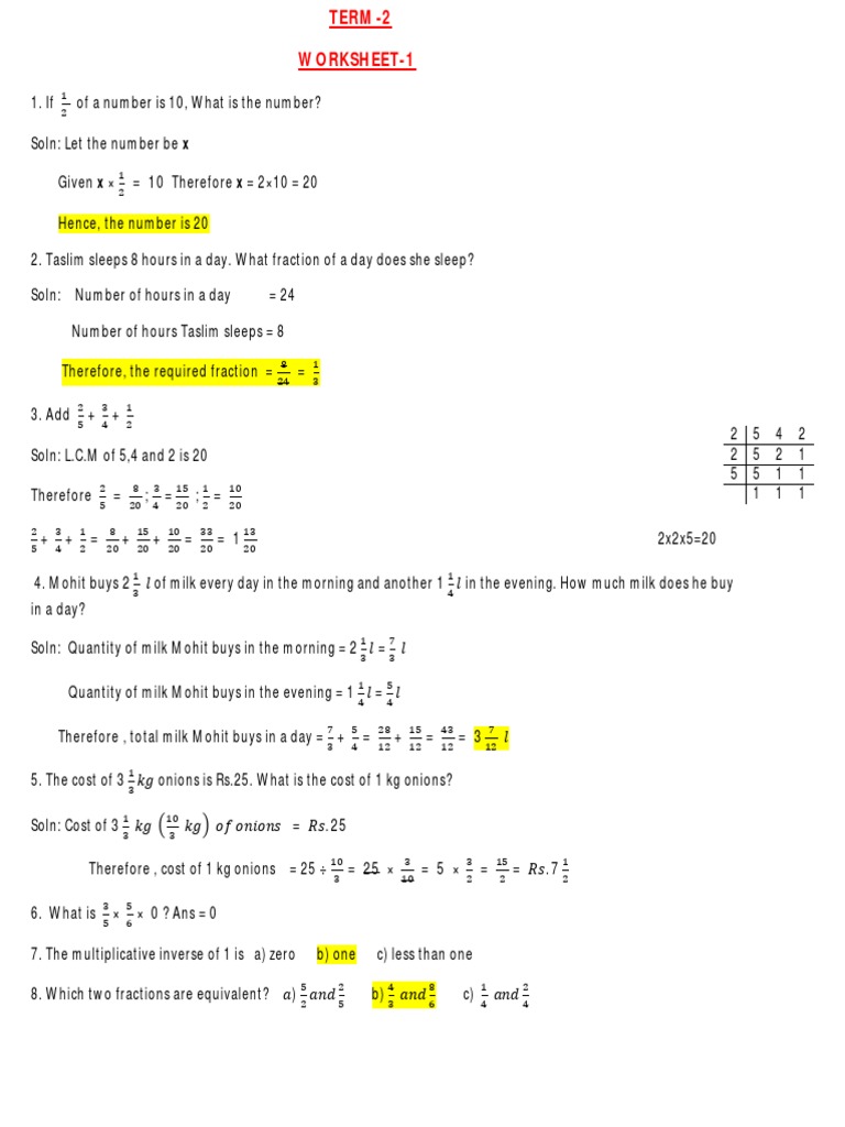 Class-5, Answer Final Exam Worksheet1 | PDF | Area | Length