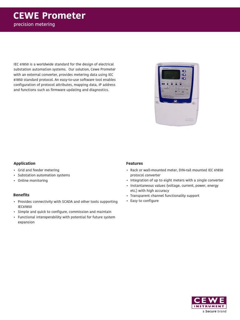 CEWE Prometer: Precision Metering | PDF | Electrical Substation ...