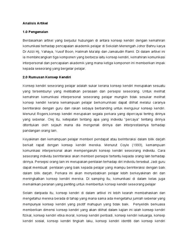 Tutorial Analisis Artikel | PDF