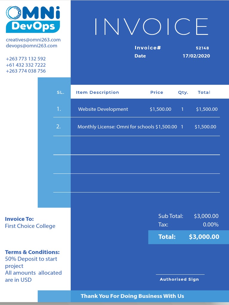 Devops Invoice 01 | PDF