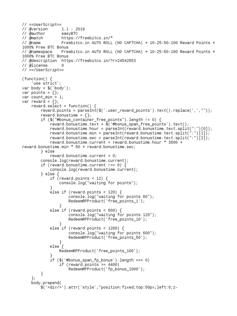 Scripts Auto Roll | PDF