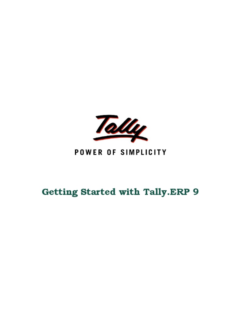 Getting Started With Tally - Erp 9 | PDF | Windows Vista | Microsoft Windows