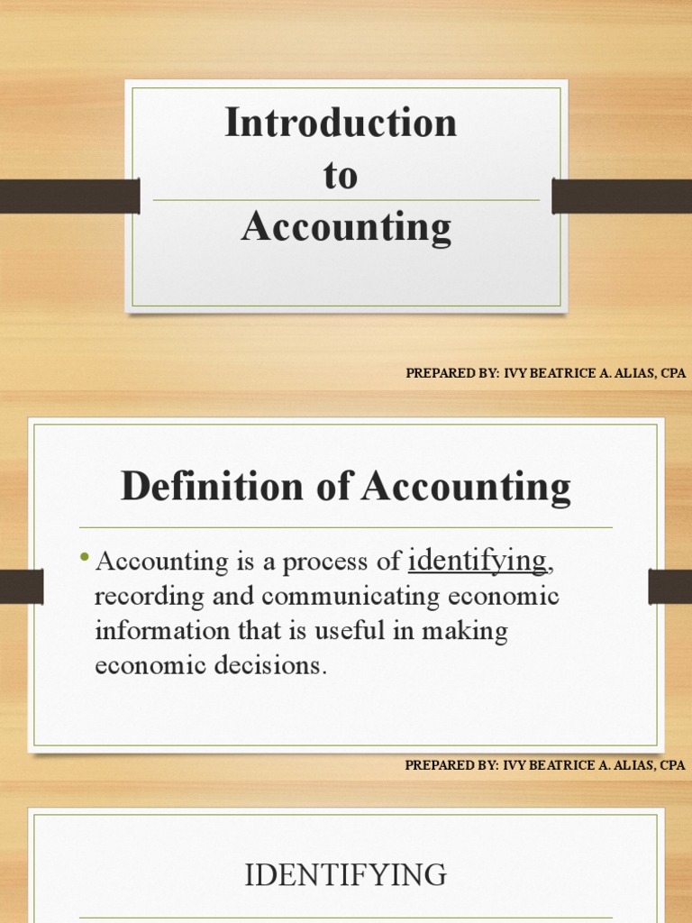 Lesson 1 - Introduction To Accounting | PDF | Accounting | Business ...