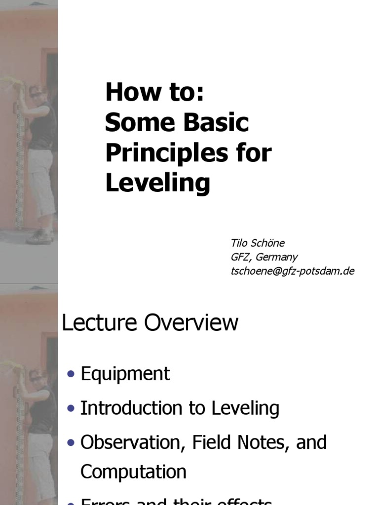 How to: Basic Principles for Leveling | PDF | Surveying | Metrology