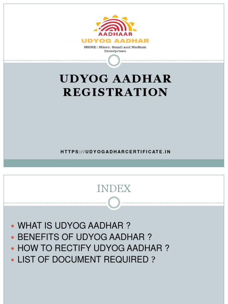 Udyog Aadhar Registration | PDF | Government | Payments