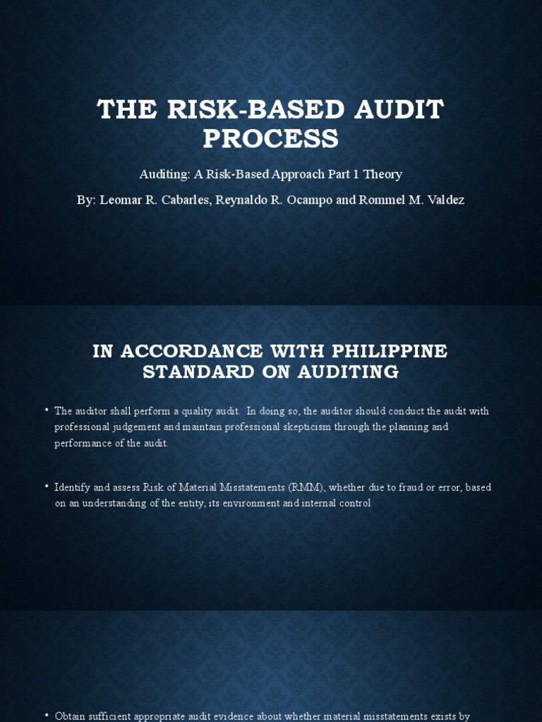 The Risk-Based Audit Process | PDF | Financial Audit | Audit