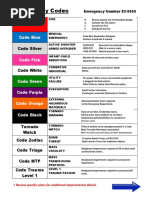 Standardized Emergency Color Codes | PDF | Emergency | Dangerous Goods