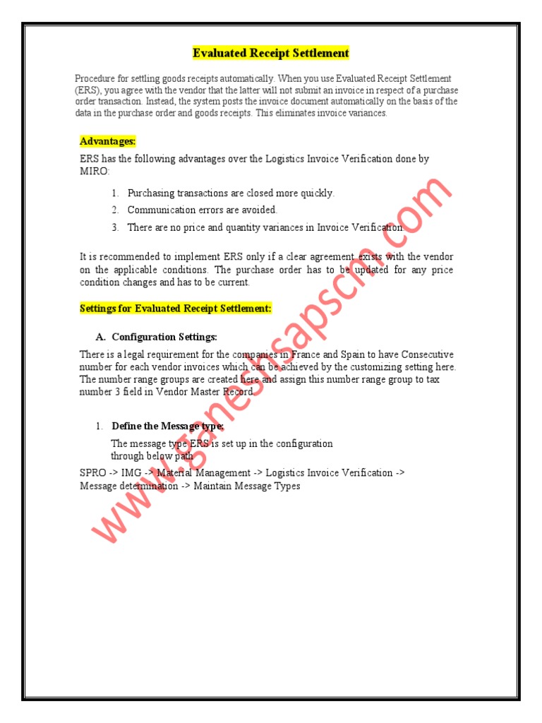 Evaluated Receipt Settlement Pdf 7818