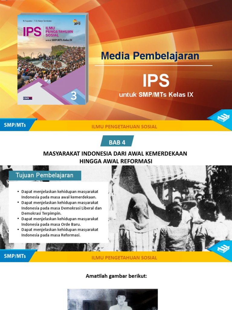 PPT IPS Kelas 9 BAB 4 Kemerdekaan S.D Reformasi | PDF