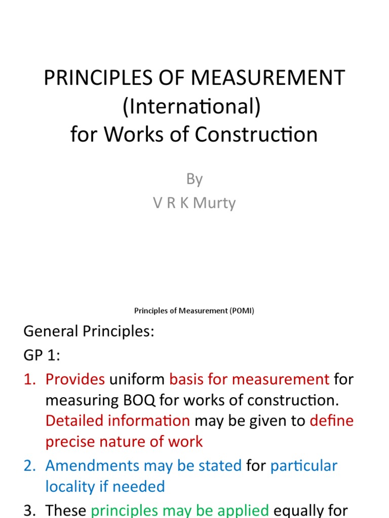 PRINCIPLES OF MEASUREMENT (International) | PDF | Deep Foundation | Road