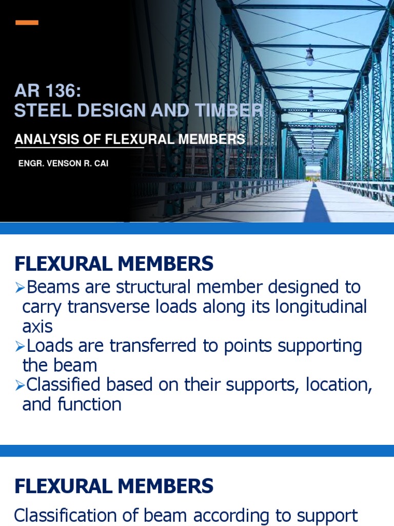 Analysis of Flexural Members: Classification, Concepts, Limit States ...
