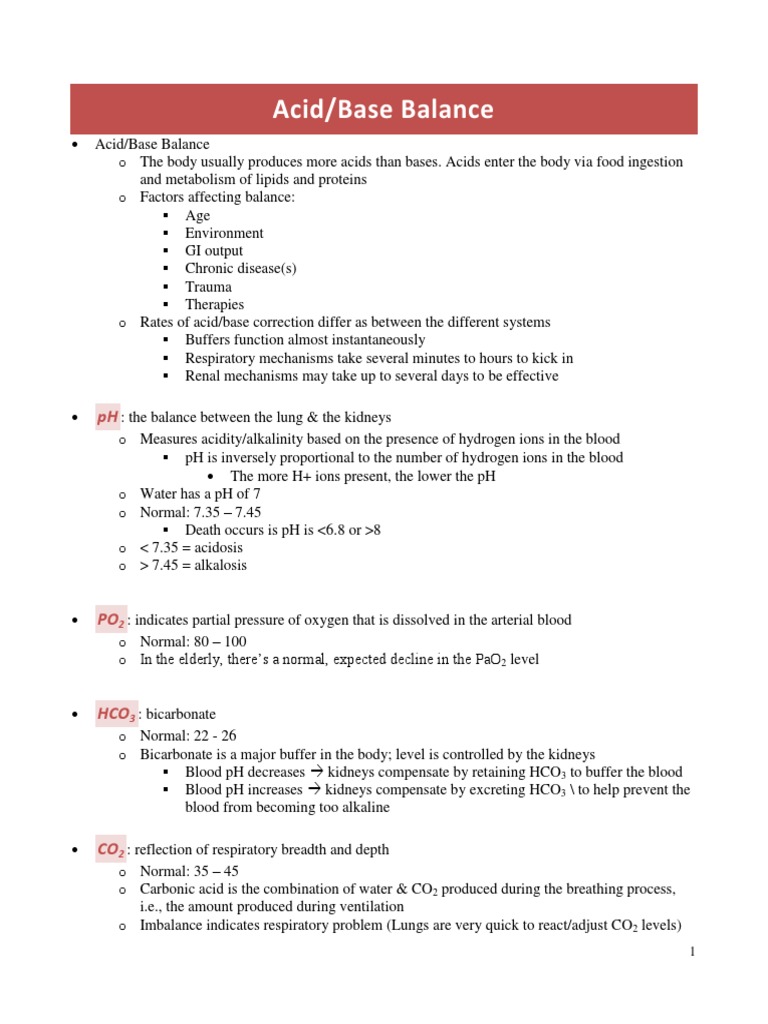 Fluid Electrolytes Acid Base Balance | PDF | Saline (Medicine) | Physiology