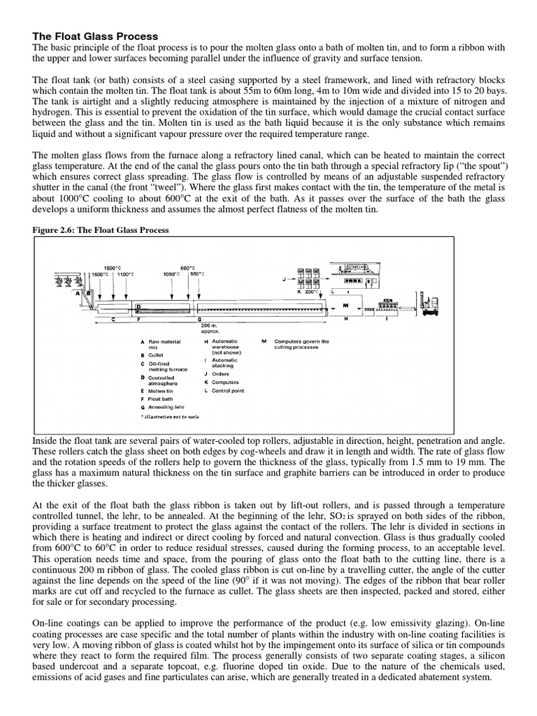 Float Glass Process Overview | Download Free PDF | Glasses | Industrial ...