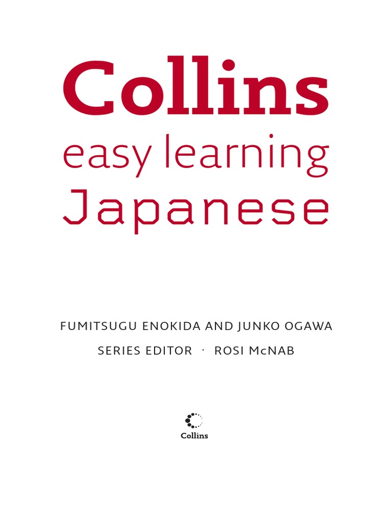 Collins Easy Learning Japanese Booklet | PDF | Japanese Language | Kanji
