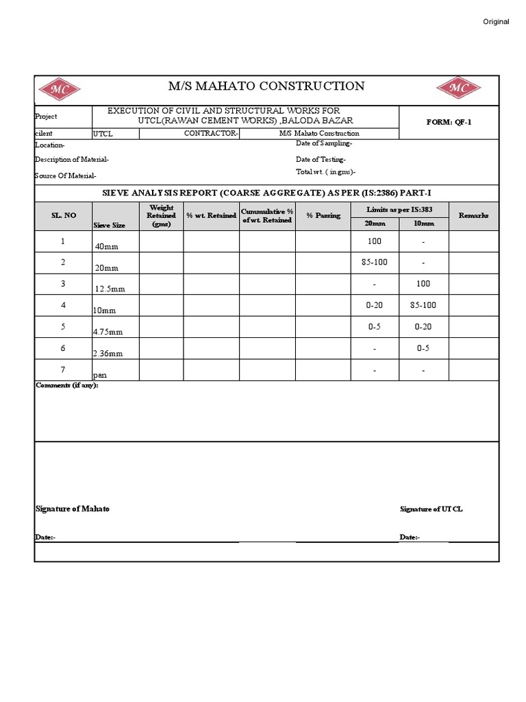 M/S Mahato Construction: Execution of Civil and Structural Works For ...