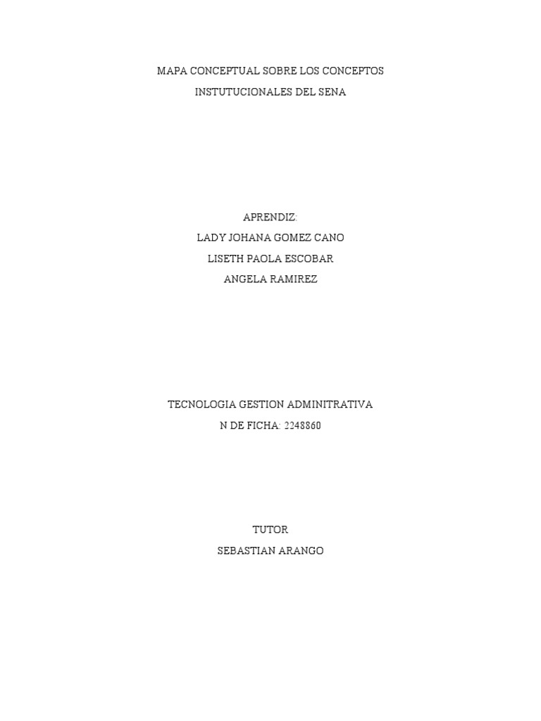 Mapa Conceptual Sena | PDF